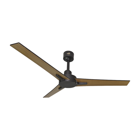 Sleek Grace Ceiling Fan - Black Body & Teak Wooden Blades